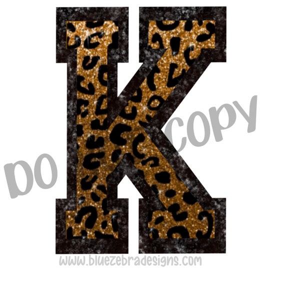 Leopard K Sublimation PNG Leopard alphabet | Etsy