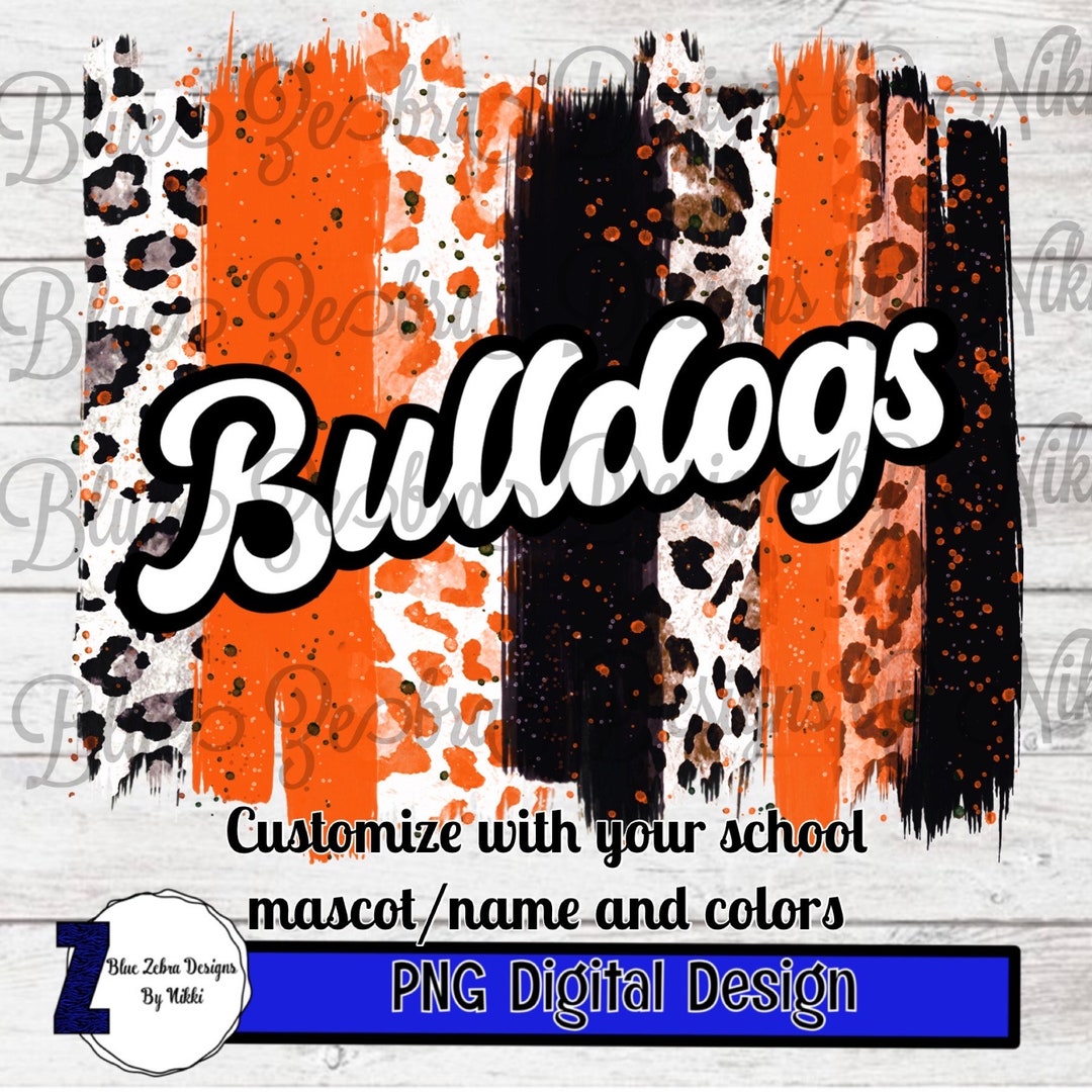 Bulldogs Mascot, Custom School Mascot, Customizable, School Monogram ...