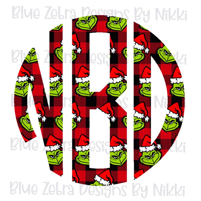 Grinch Monogram Svg - Etsy