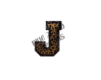 Letter J Leopard Print - Etsy