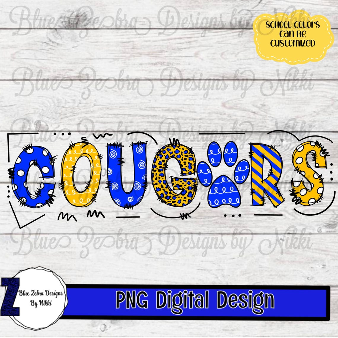Cougars Mascot, Doodle ,school Monogram, School Mascot , Cougars ...