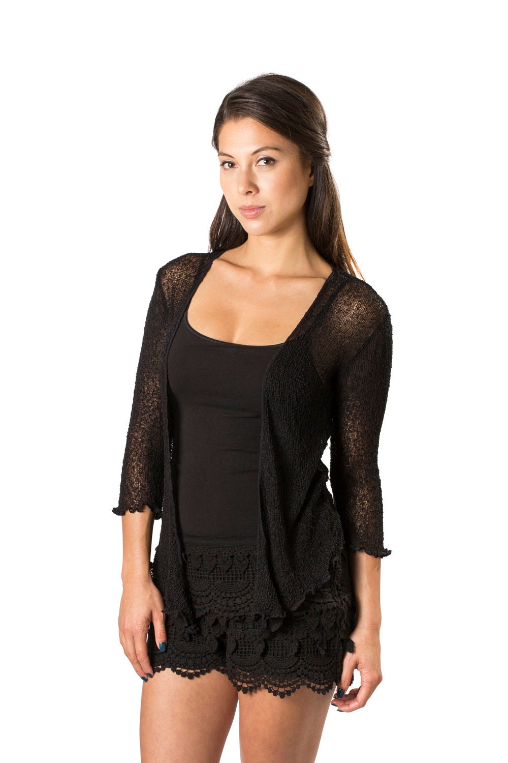 Royal Blue 2 Sheer Knit Cardigan 3/4 or Full Sleeve Cardigan - Etsy