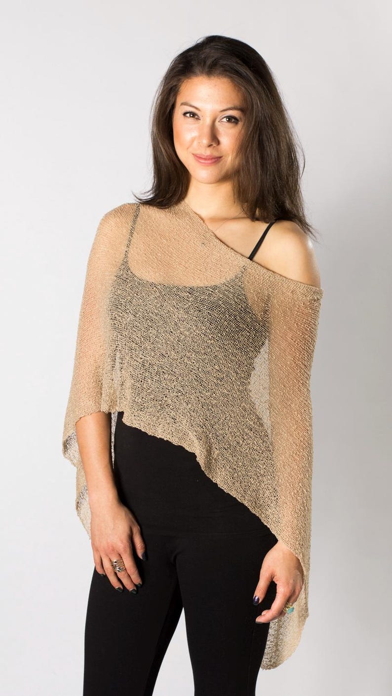 Wedding Shawl Wrap, Lightweight Knit Poncho Cover up – Elegant Evening ...