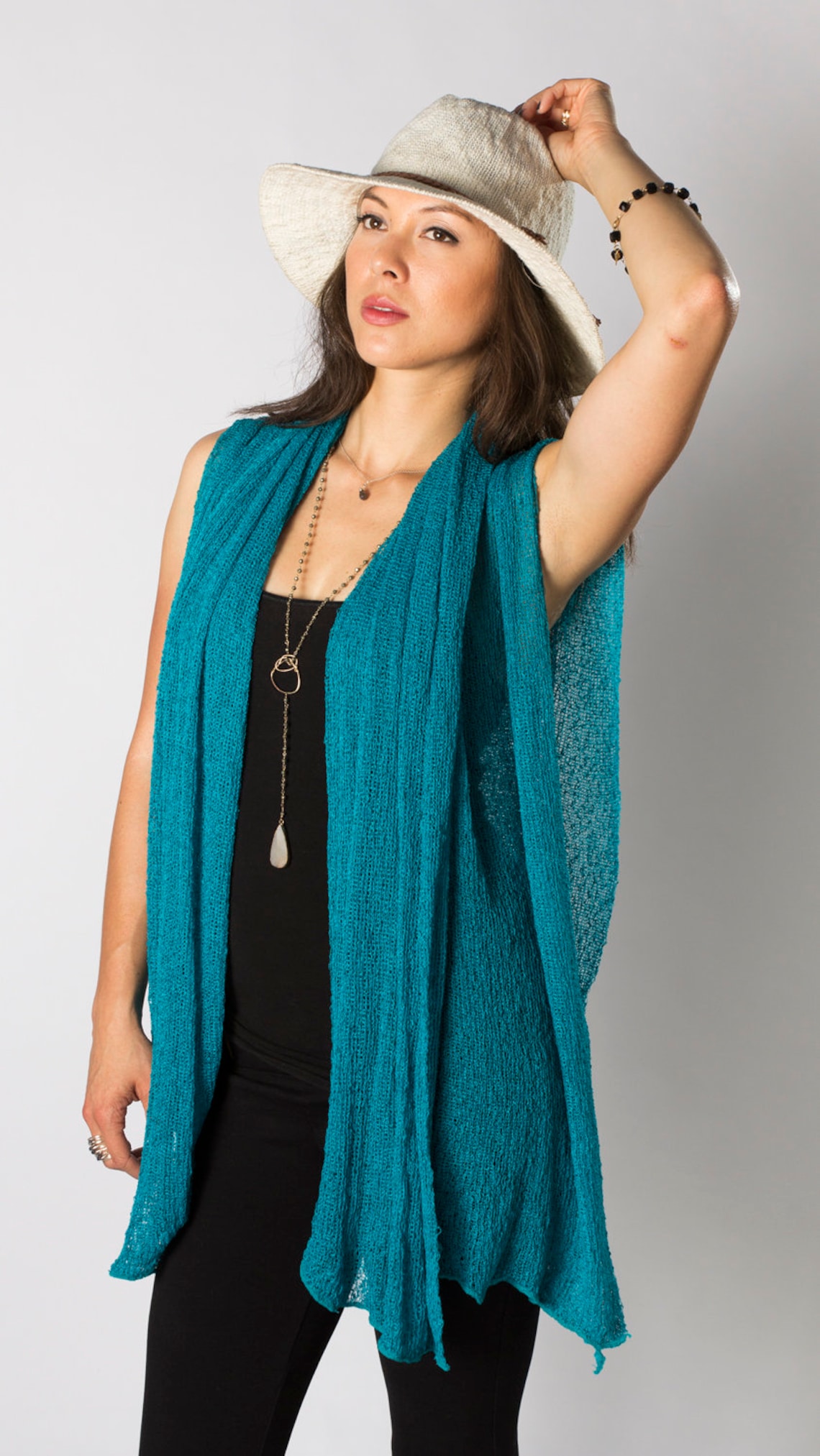 Blue Boho Summer Cardigan Boho Sheer Kimonooversized Knit - Etsy