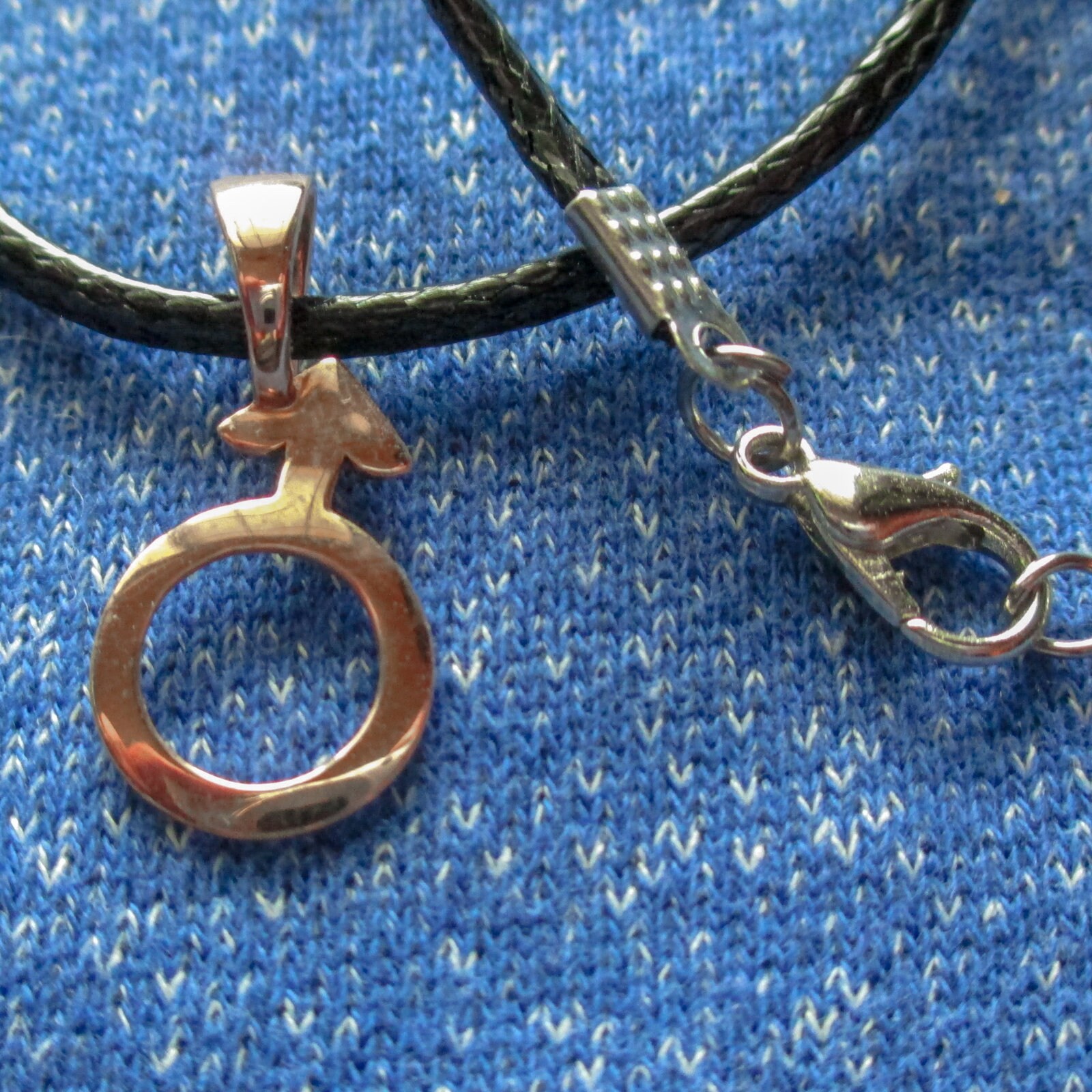 Solid Bronze Male Mars Symbol Charm Pendant - Etsy