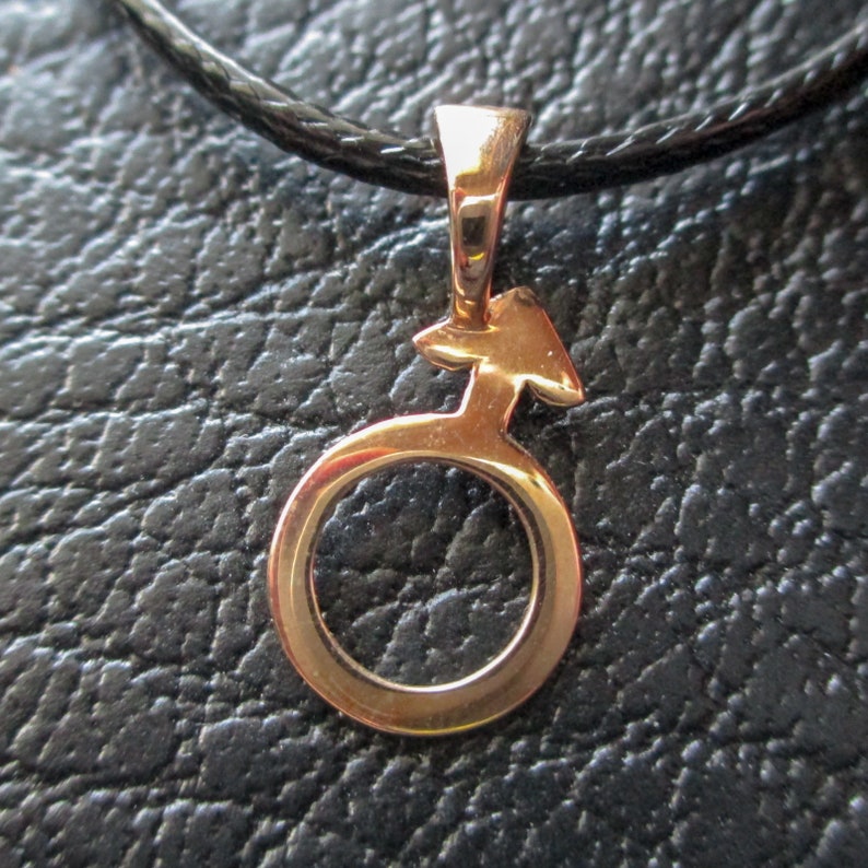 Solid Bronze Male Mars Symbol Charm Pendant - Etsy