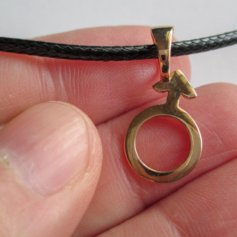 Solid Bronze Male Mars Symbol Charm Pendant - Etsy