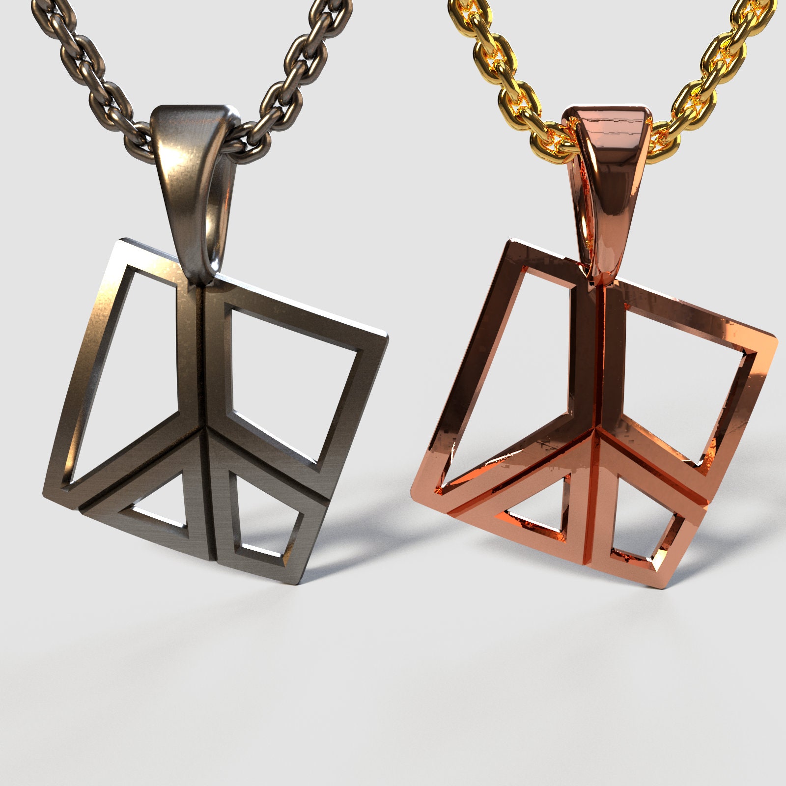 Peace Symbol Charm Pendant Unisex - Etsy