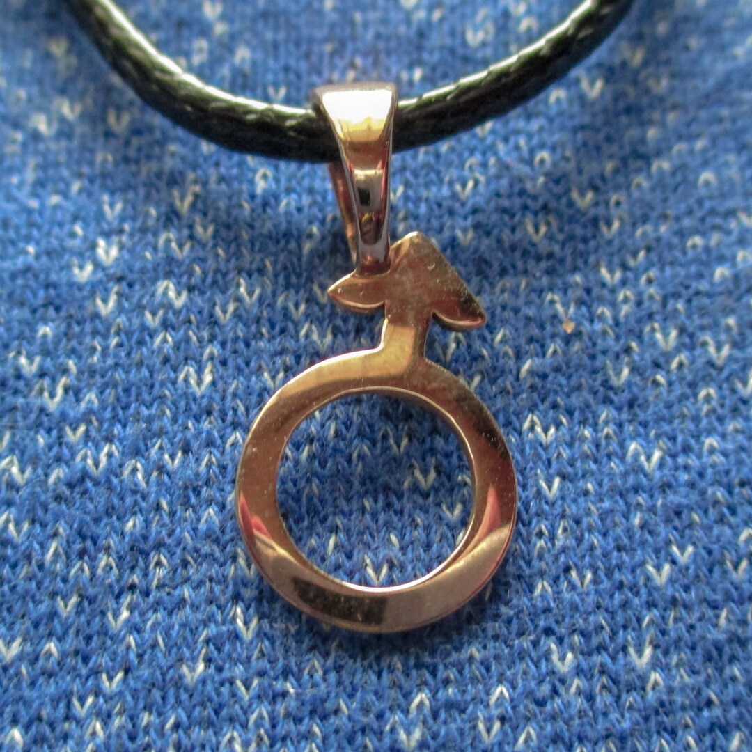 Solid Bronze Male Mars Symbol Charm Pendant - Etsy