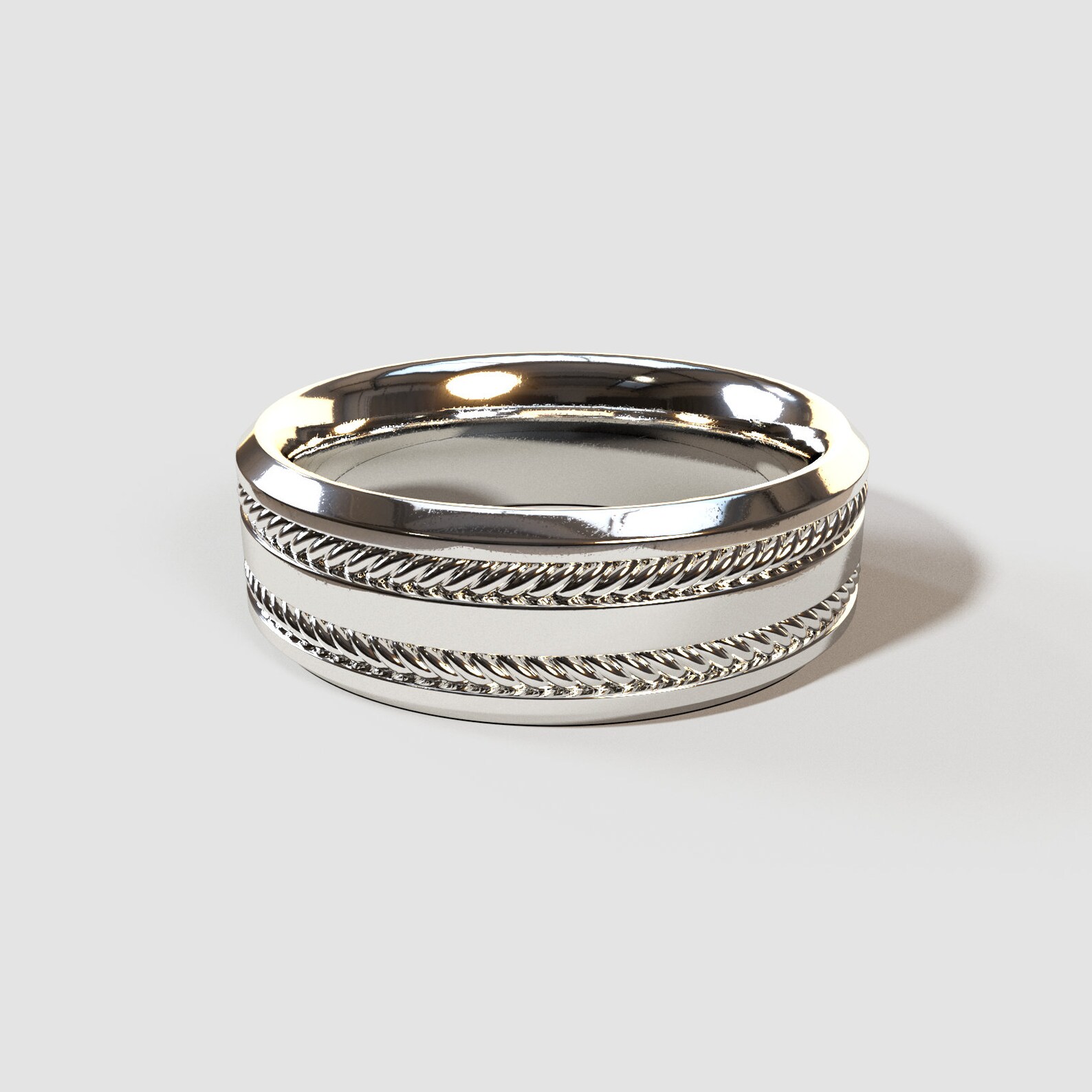 Matrimony Antique Silver Wedding Band - Etsy