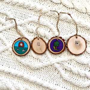 Jesus Storybook Bible Ornaments, Jesse Tree Ornaments, Wooden Jesse ...