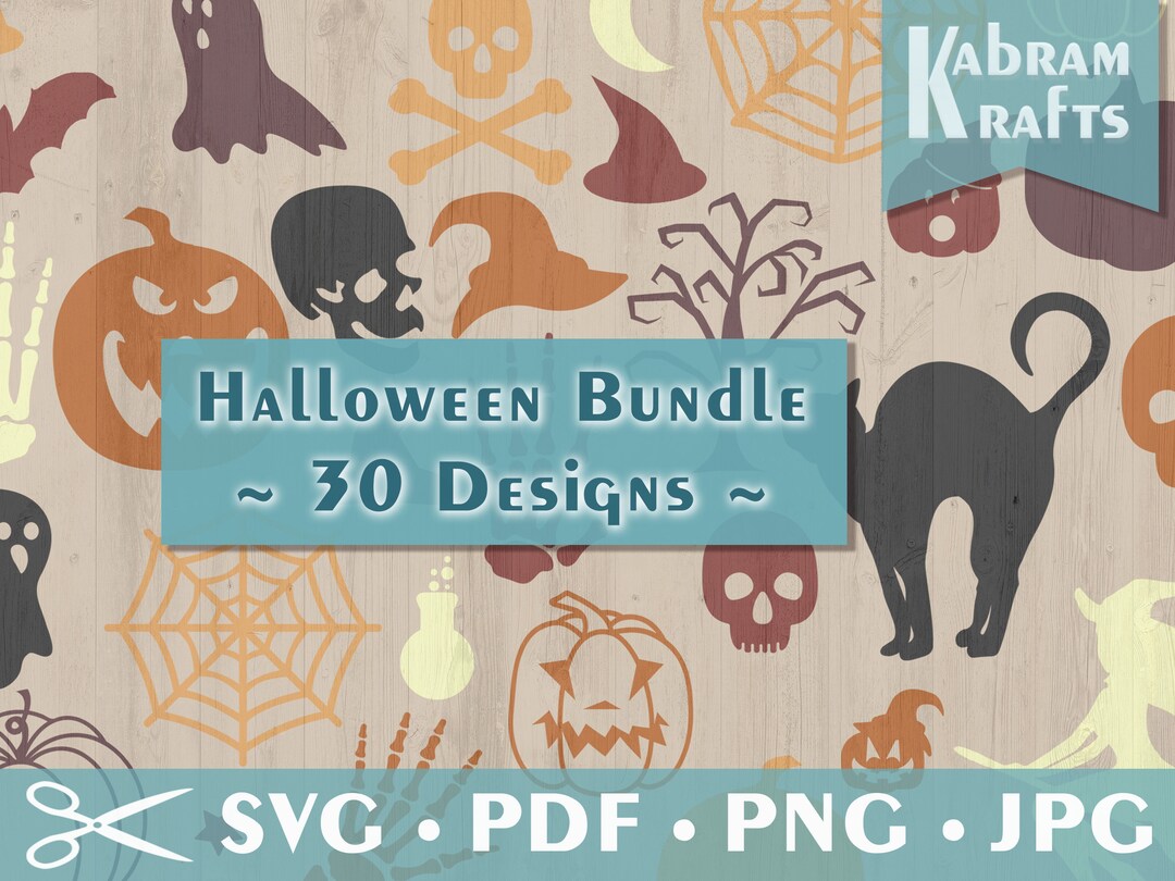 Halloween SVG Bundle for Cutting Machines and Laser Cutters - Instant ...