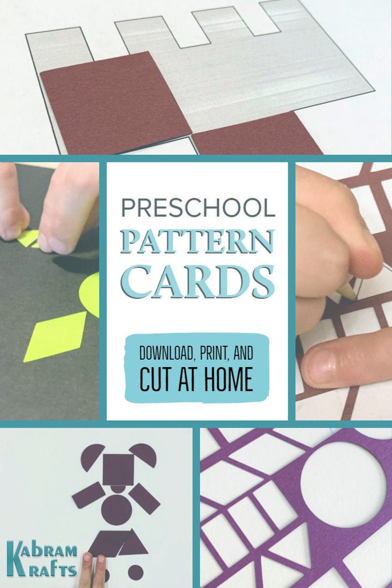 Homeschooling Printable Preschool Pattern Cards With Print and | Etsy