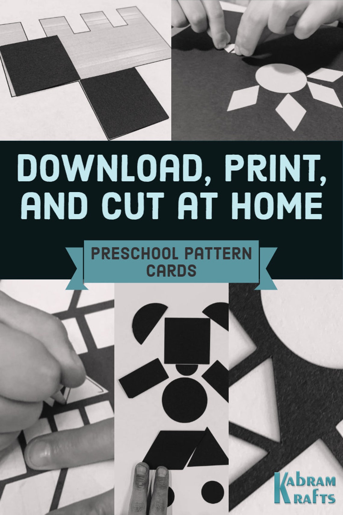Homeschooling Printable Preschool Pattern Cards with Print and | Etsy