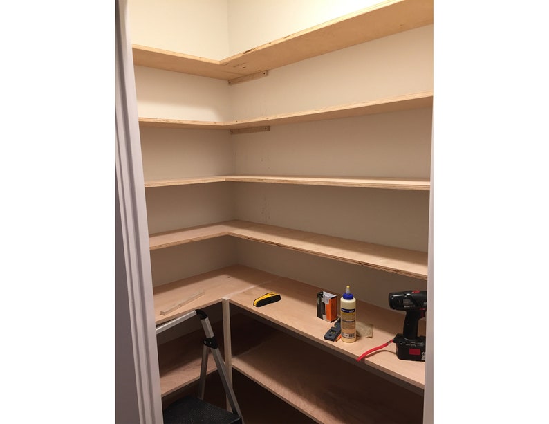 Building Instructions and Plan for a Walk-in Corner Pantry - Etsy