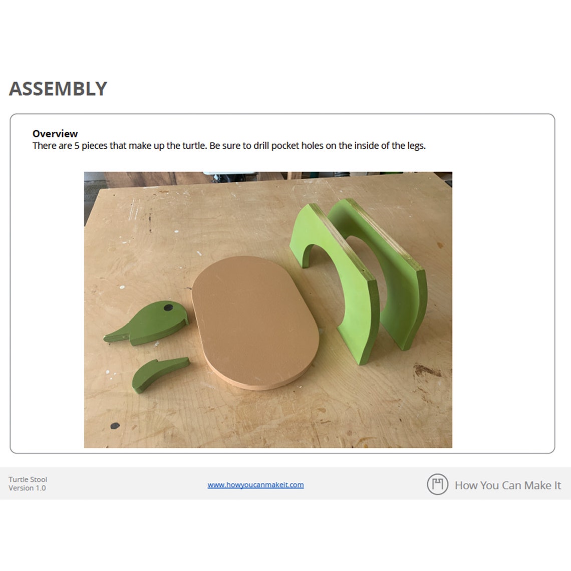 Turtle Animal Stool Cutting Template Jig and Plan | Etsy