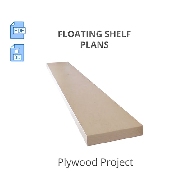 Build Instructions for a Classic Floating Shelf PDF Plans | Etsy