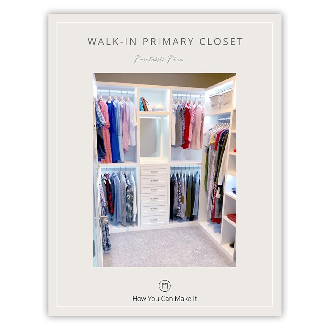 Build Blueprint for a Walk-in Primary Closet - Etsy