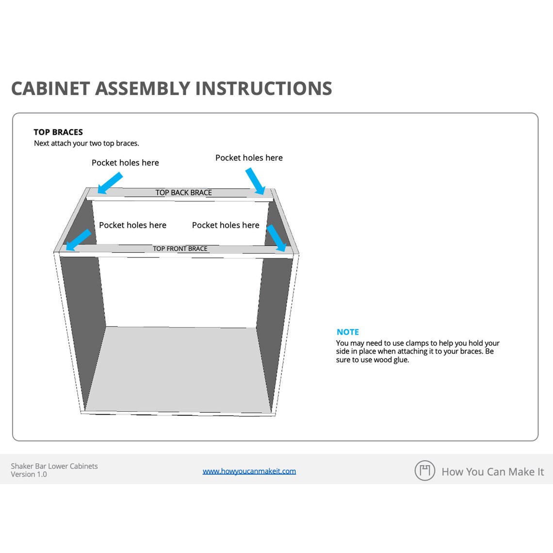 Build Instructions for a Shaker Style Cabinet Bar With - Etsy