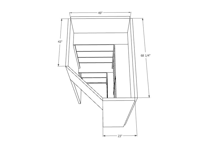 Building Instructions and Plan for a Walk-in Corner Pantry - Etsy UK