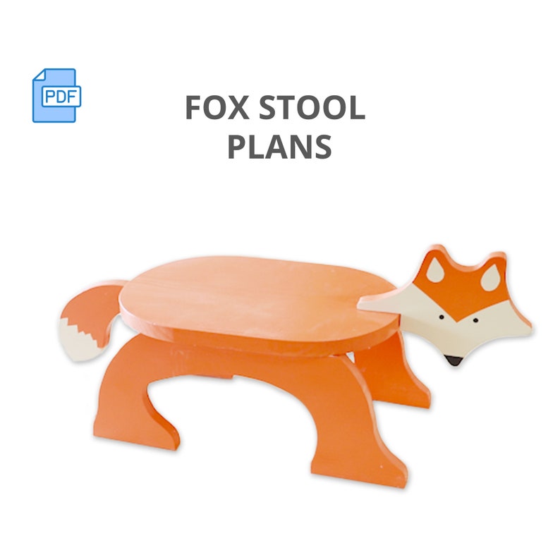 Fox Animal Stool Plans a Woodworking Project Plan - Etsy
