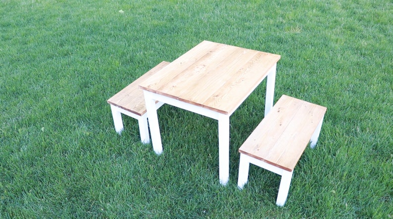 Kids Farmhouse Table and Bench - PDF Plans - Etsy