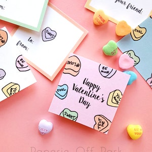 Printable Valentine's Day Treat Tags/stickers (6 Designs) - 2.5x2.5 ...
