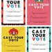 Printable Cast Your Vote Cards 4 Designs Ugly Christmas Sweater Party ...