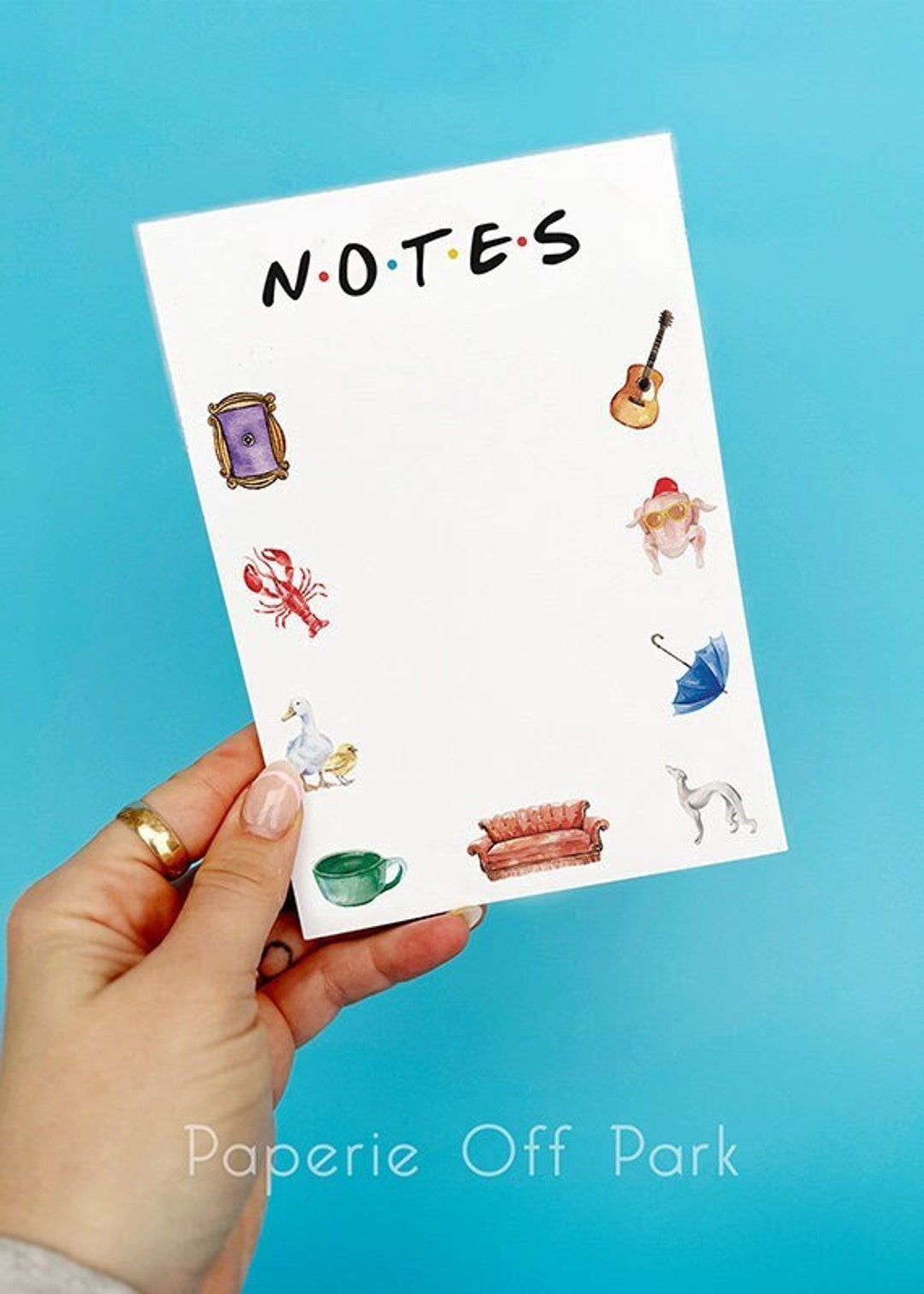 FRIENDS Notepad - the One With the Notes - 5x7 - Watercolor ...