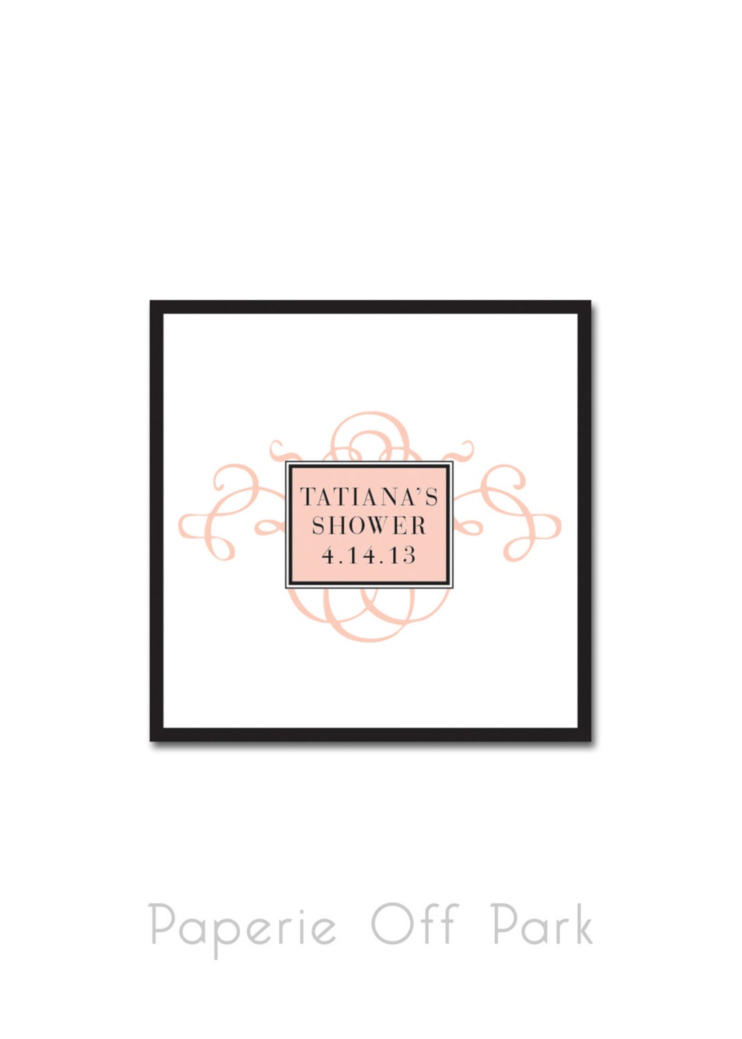 Bridal Shower Favor Tag/sticker - 2" - Perfume Mixology - Monogram ...