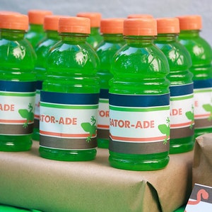 INSTANT DOWNLOAD - Printable Gator-ade Labels - 2.5x9.75 - Reptile ...