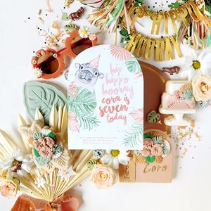 Hippo Birthday Party 5x7 Invitation - Hip Hippo Hooray - Watercolor ...