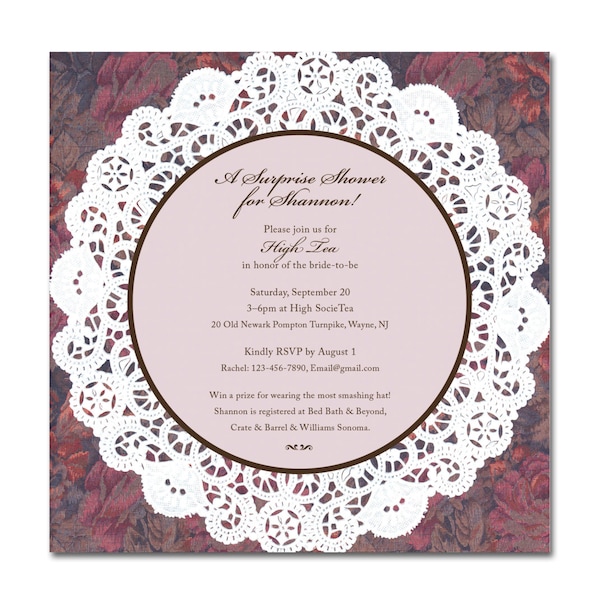 Doily Invitation - Etsy