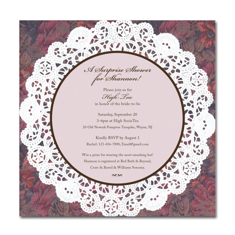 Doily Invitation - Etsy
