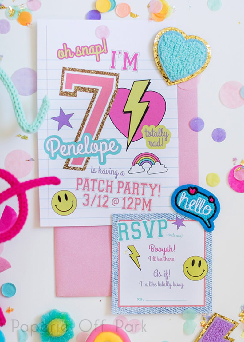 INSTANT DOWNLOAD - Printable RSVP Card - 3.5x4.875 (4-bar) - Patch ...