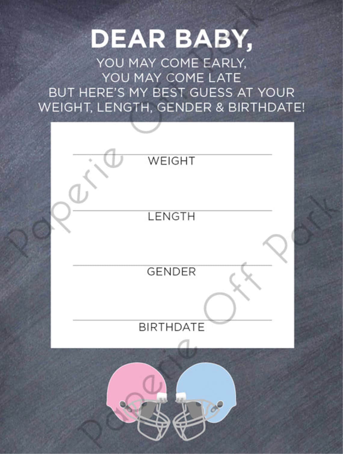 INSTANT DOWNLOAD Printable Dear Baby Cards 4 designs | Etsy