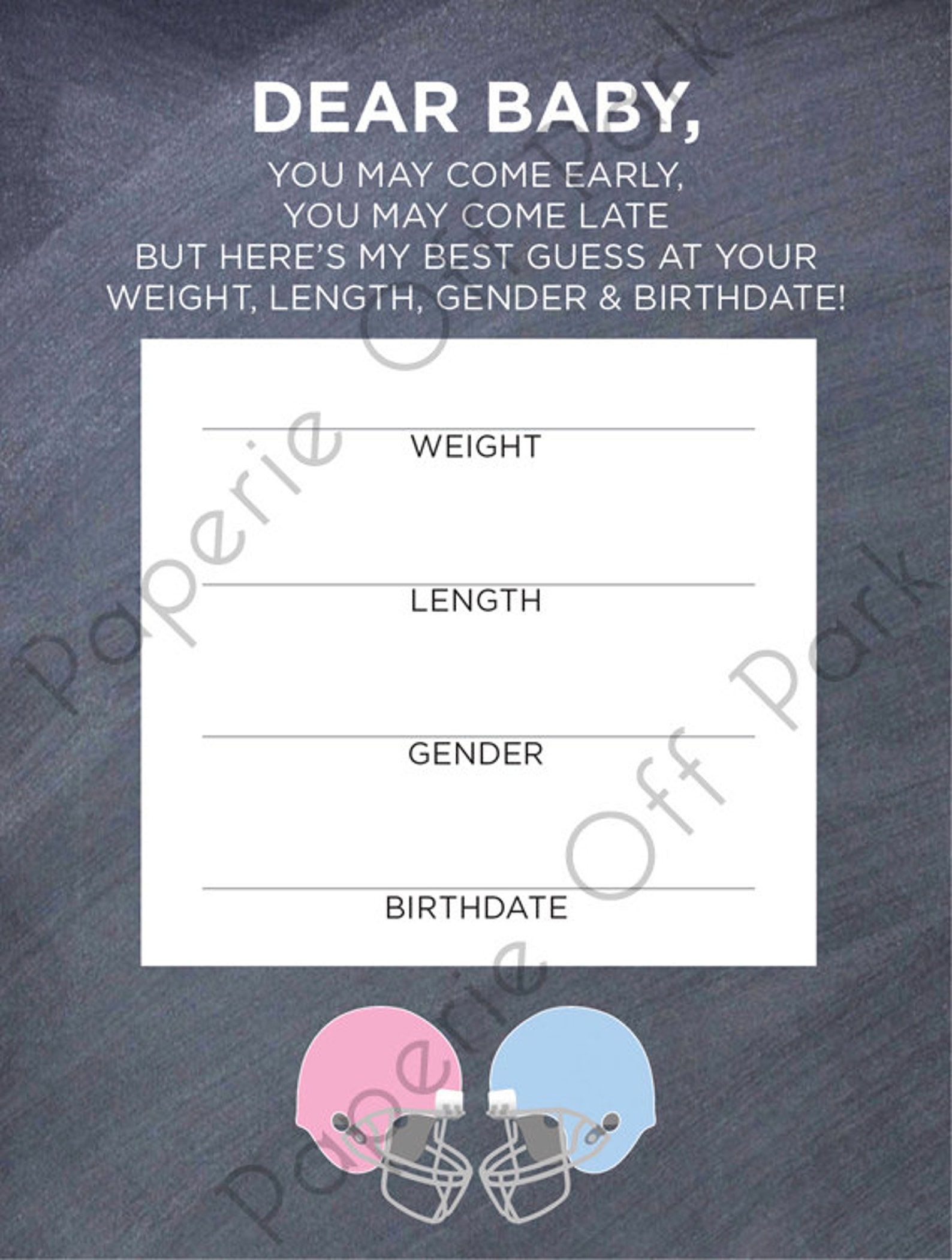 INSTANT DOWNLOAD Printable Dear Baby Cards 4 designs | Etsy