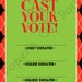 Printable Cast Your Vote Cards 2 Designs Ugly Christmas Sweater Party ...