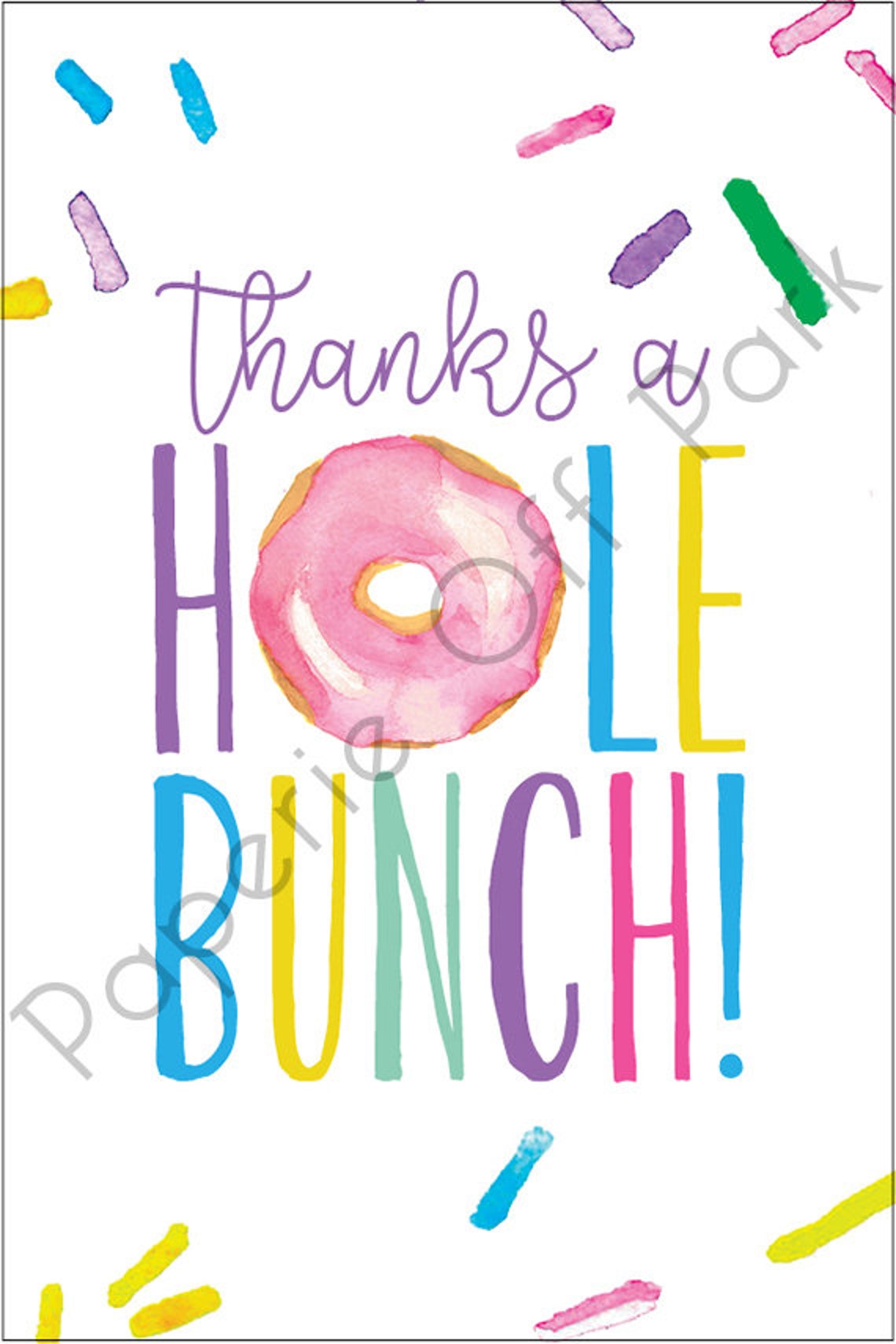 Printable Donut Tags Thanks a Hole Bunch 2x3 Donuts & | Etsy