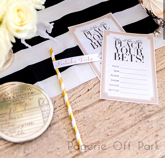Printable Kentucky Derby Place Your Bets Cards 2.5x3.75 | Etsy
