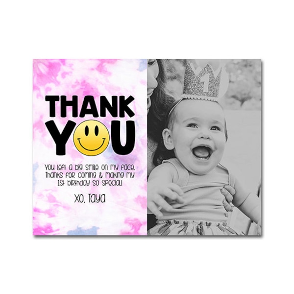 Emoji Thank You Card - Etsy