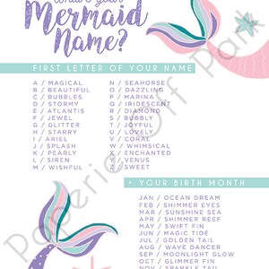 Printable Mermaid Name Sign - 8x10 - Mermazing - Mermaid Birthday Party ...