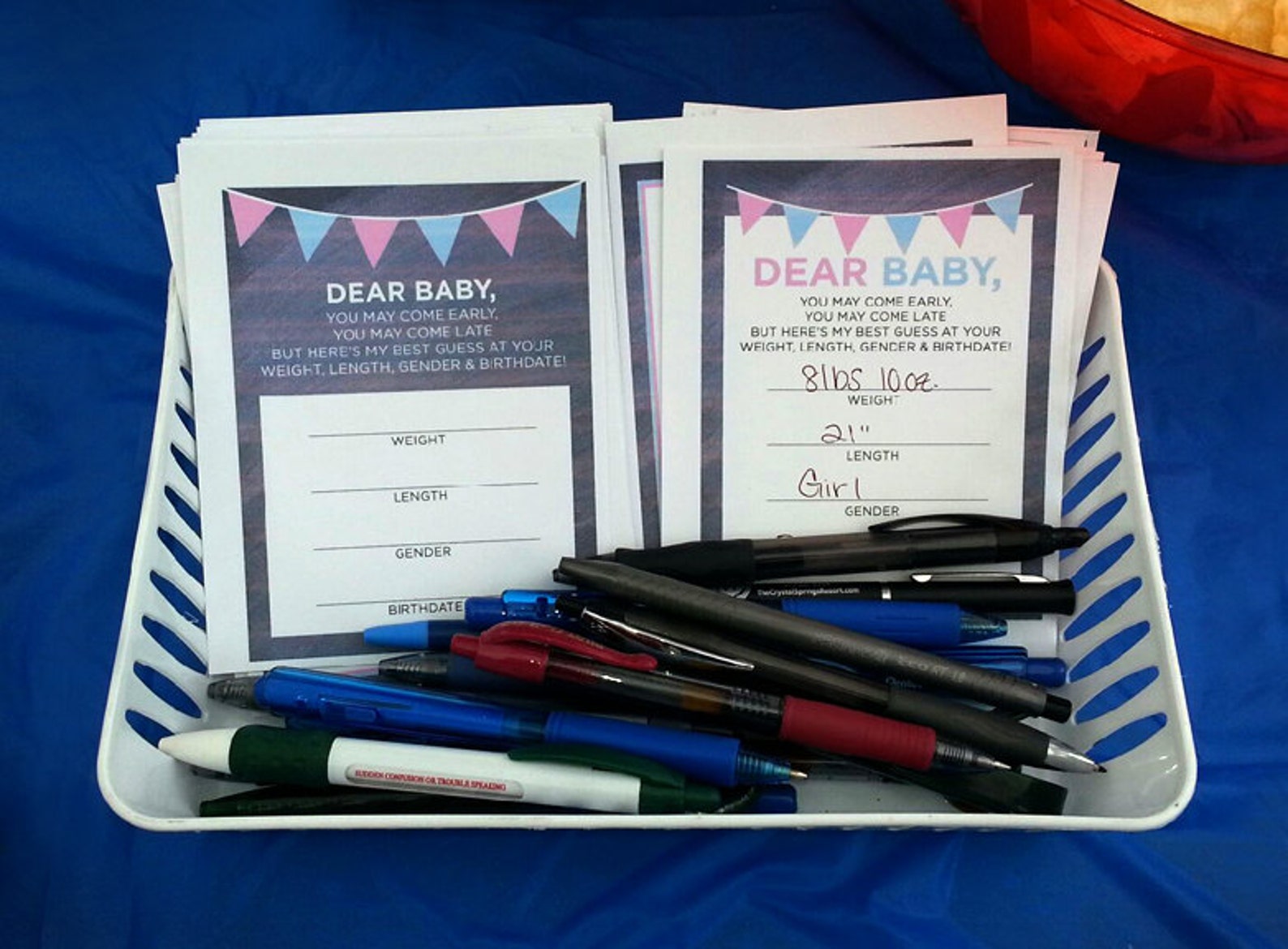 INSTANT DOWNLOAD Printable Dear Baby Cards 4 Designs - Etsy