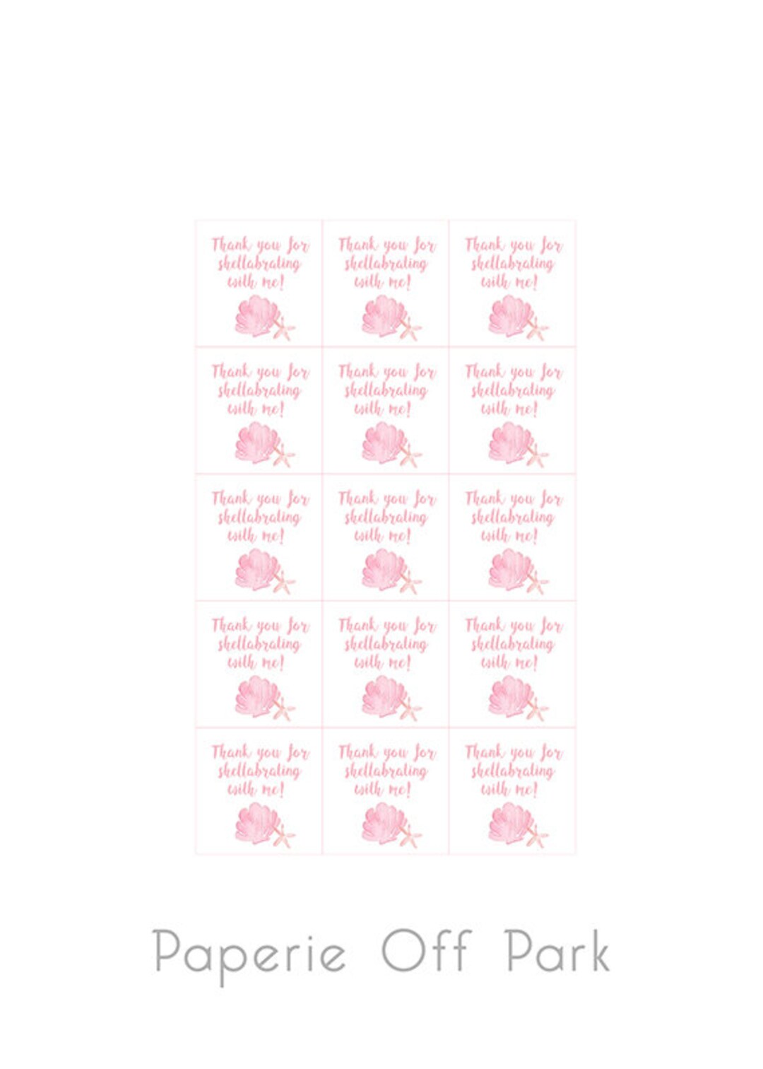 INSTANT DOWNLOAD - Printable Favor Tags/stickers - 2x2 - Thank You for ...