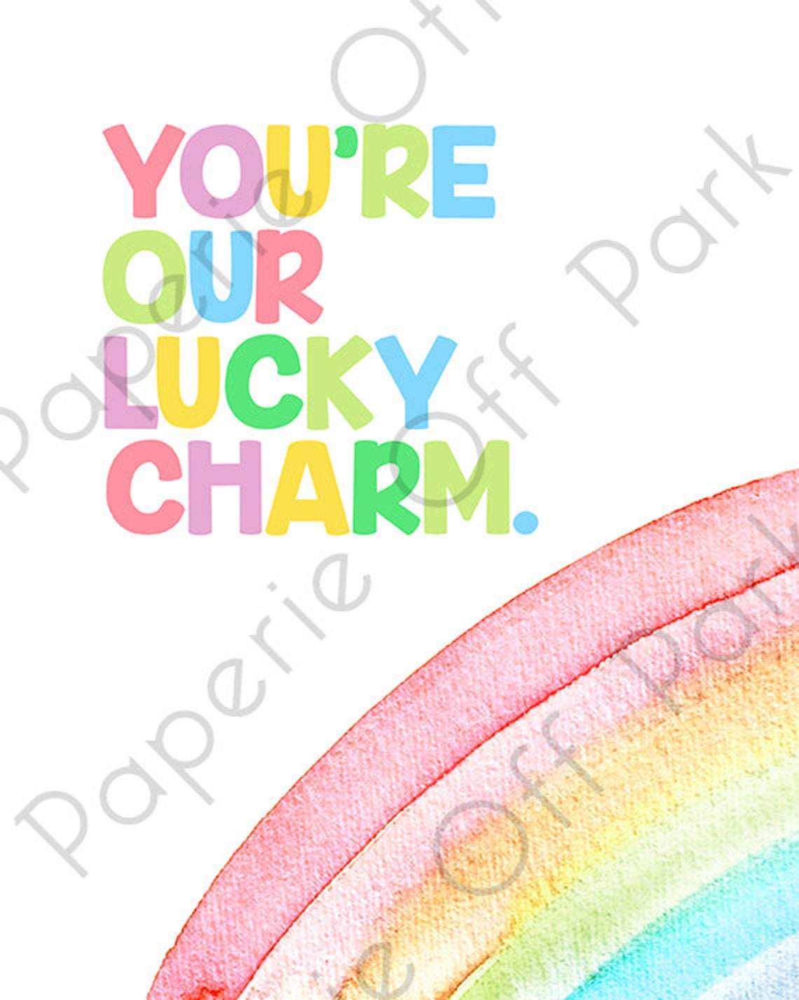 Printable You're Our Lucky Charm Sign With Watercolor - Etsy