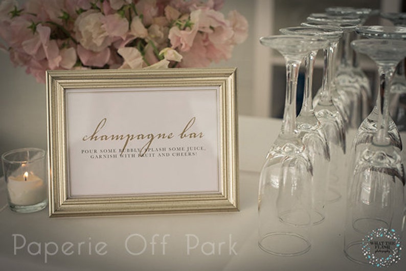 INSTANT DOWNLOAD Printable Champagne Bar Sign 5x7 Pink & | Etsy