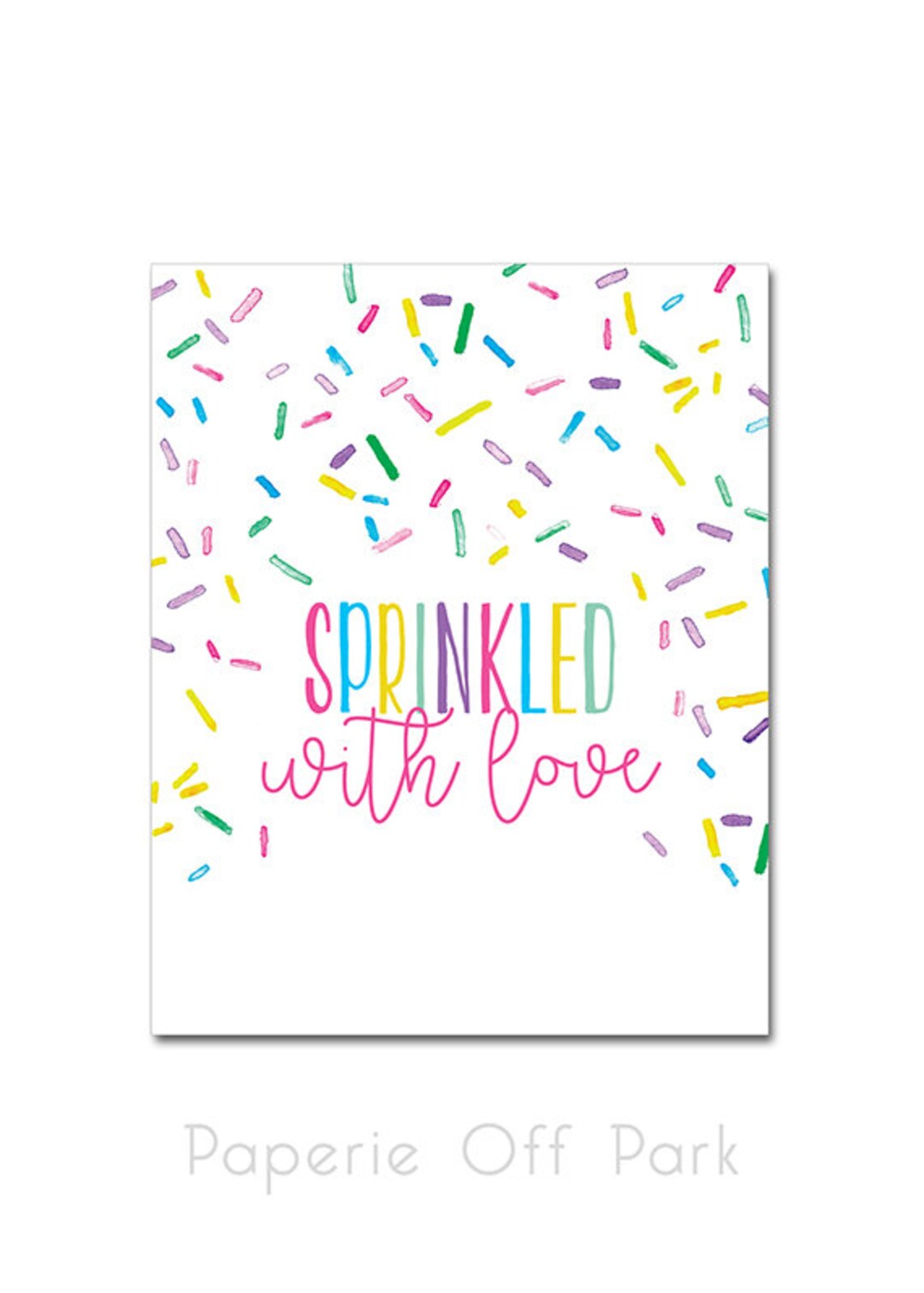Printable Sprinkled With Love Sign - 8x10 - Rainbow Sprinkles, Baby ...
