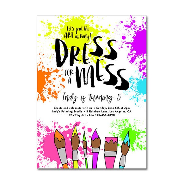 Kids Paint Party - Etsy