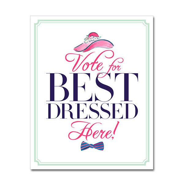 Kentucky Derby Best Dressed Printable - Etsy