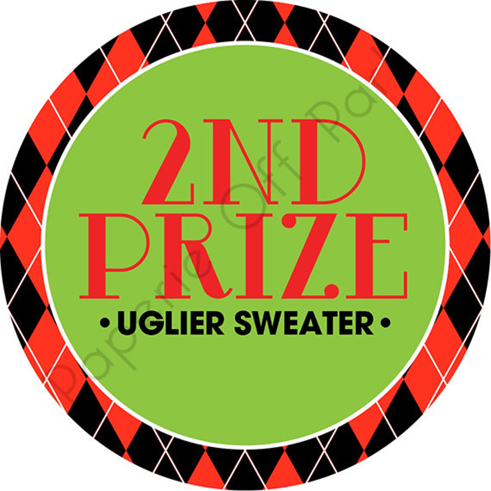 INSTANT DOWNLOAD Printable Prize Stickers/tags 3 Ugly Christmas Sweater ...